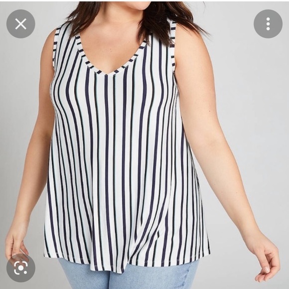 Lane Bryant | Tops | Lane Bryant Womens Striped Swing Tank | Poshmark